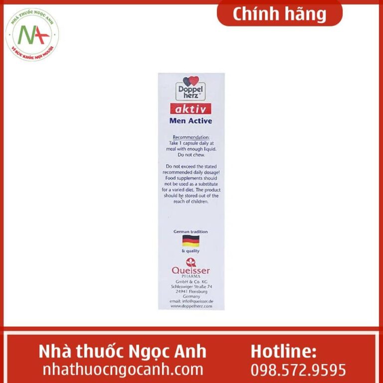 Thuốc Doppelherz Aktiv Men Active có tốt không, mua ở đâu, giá bao nhiêu?