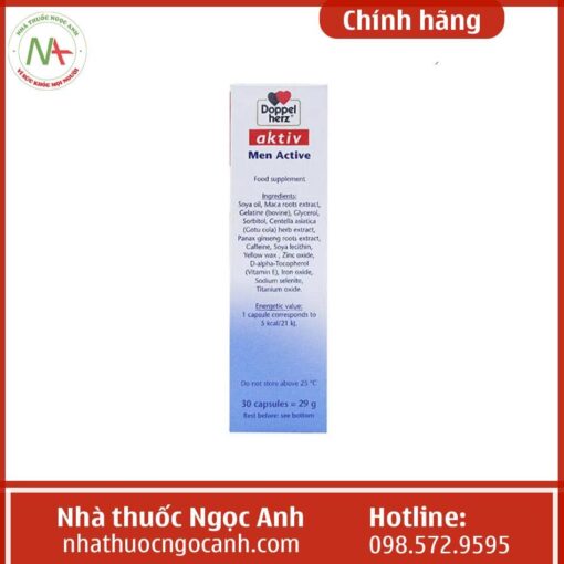 Thuốc Doppelherz Aktiv Men Active có tốt không, mua ở đâu, giá bao nhiêu?