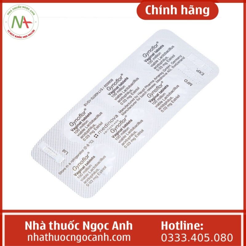 Thuốc Gynoflor (viên đặt) cách dùng, giá bao nhiêu tiền, mua ở đâu