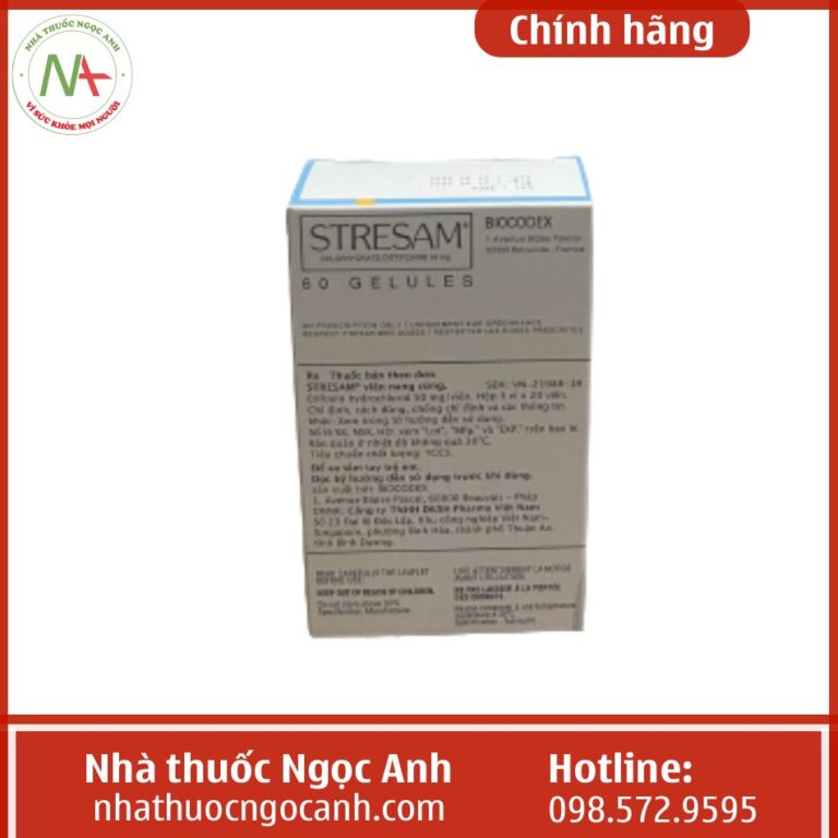 Thuốc Stresam 50mg uống bao lâu thì ngưng, giá bao nhiêu, mua ở đâu