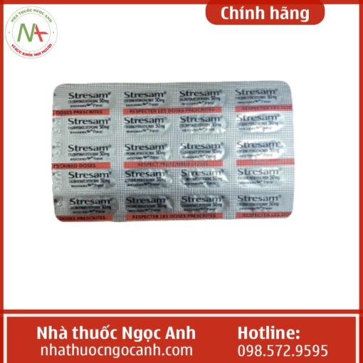 Thuốc Stresam 50mg uống bao lâu thì ngưng, giá bao nhiêu, mua ở đâu