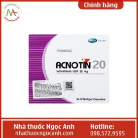 [CHÍNH HÃNG] Thuốc Acnotin 20mg: Công dụng, liều dùng, giá bán