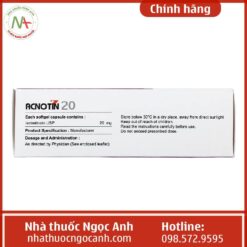[CHÍNH HÃNG] Thuốc Acnotin 20mg: Công dụng, liều dùng, giá bán