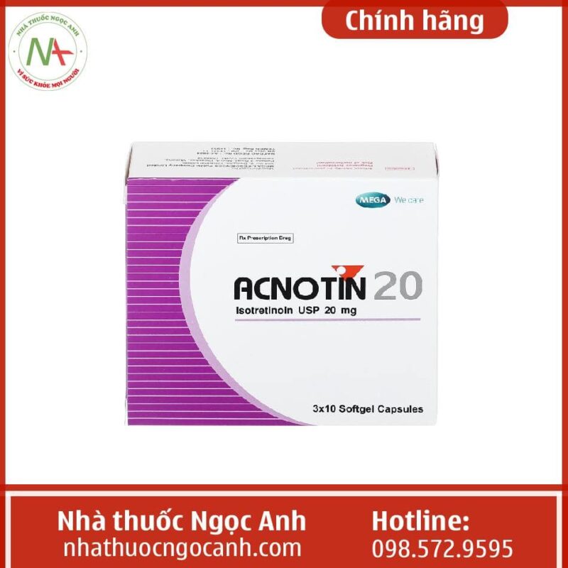 [CHÍNH HÃNG] Thuốc Acnotin 20mg: Công dụng, liều dùng, giá bán