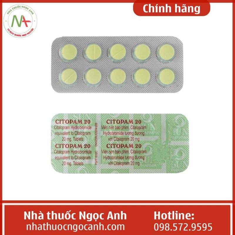 Thuốc Citopam 20 mg là thuốc gì, tác dụng gì, giá bao nhiêu, mua ở đâu