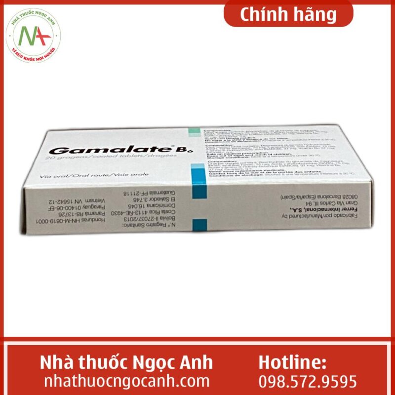Thuốc Gamalate B6 dạng hộp 20 viên là thuốc điều trị bệnh gì, giá bao ...