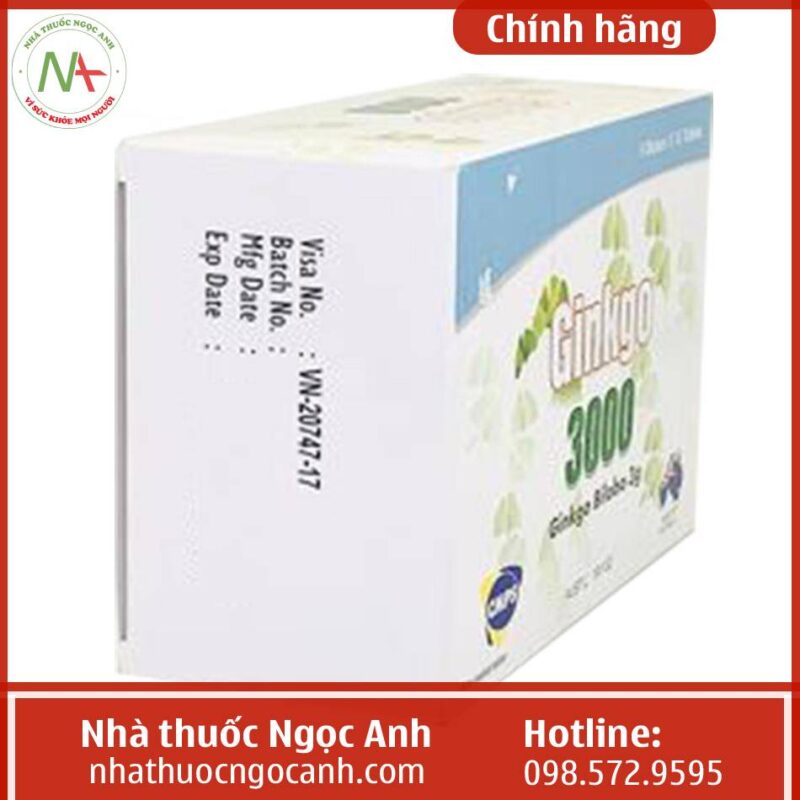 [CHÍNH HÃNG] Thuốc Ginkgo 3000: Công dụng, liều dùng, lưu ý