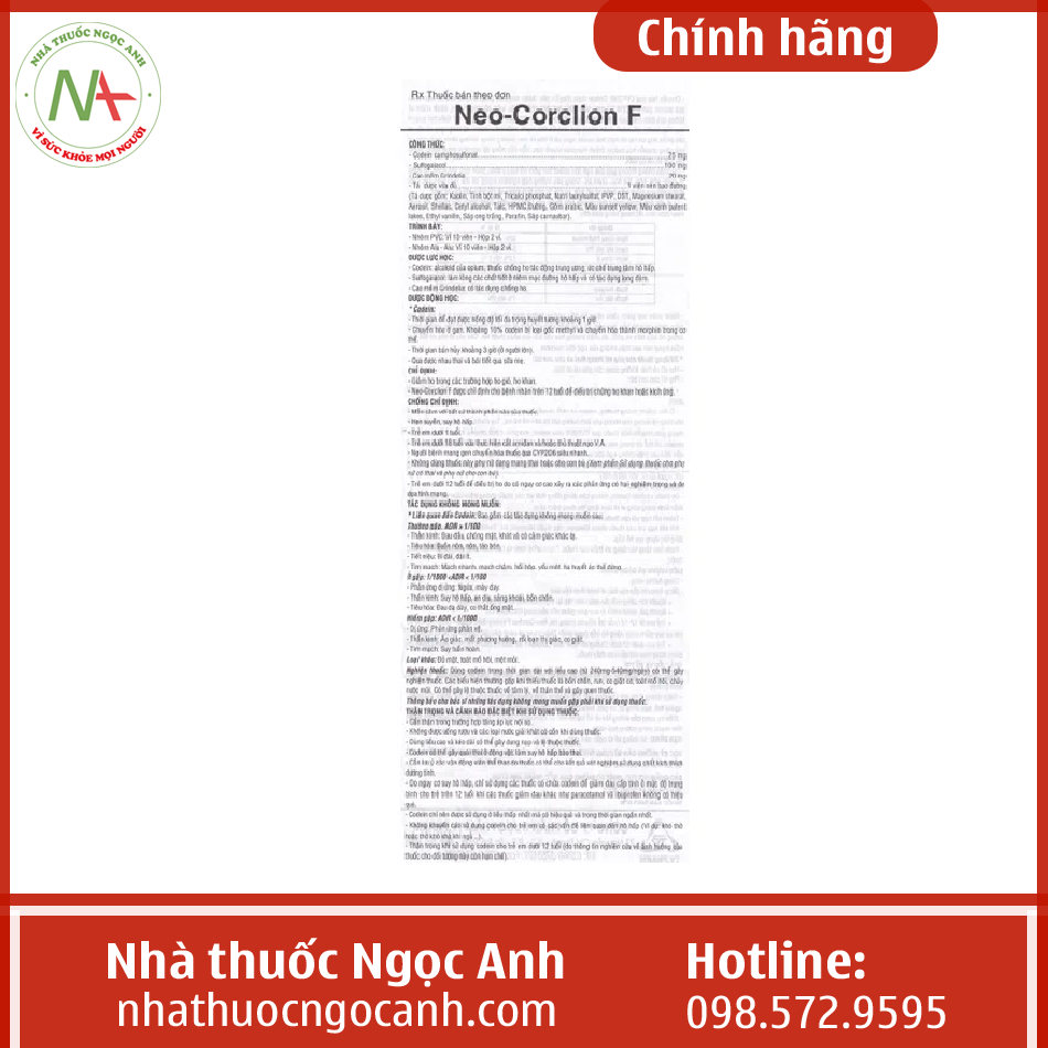 Thuốc Neo- Corclion có tốt không? mua ở đâu? Giá bao nhiêu?