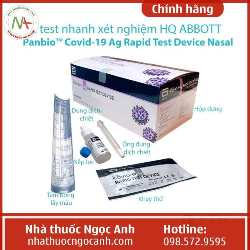Bộ Kit Test nhanh Panbio COVID-19 Ag Rapid Test Device Nasal giá bao ...