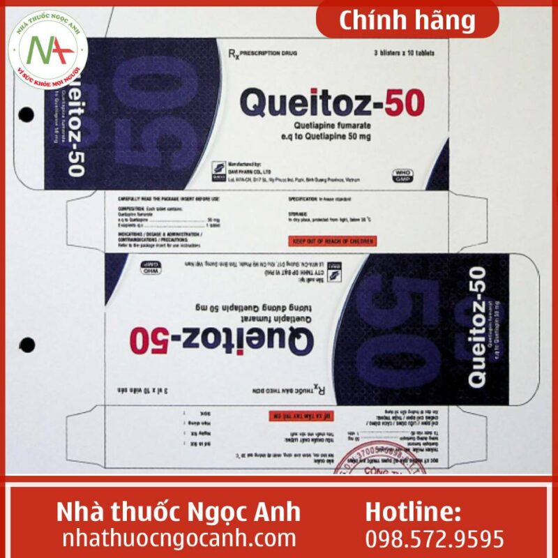 Thuốc Queitoz 50 là thuốc gì, tác dụng phụ, giá bao nhiêu, mua ở đâu?