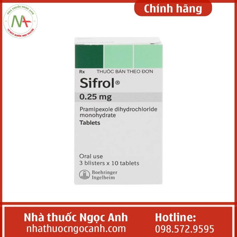 Thuốc Sifrol 0.25mg là thuốc gì? Giá bao nhiêu? Mua ở đâu?