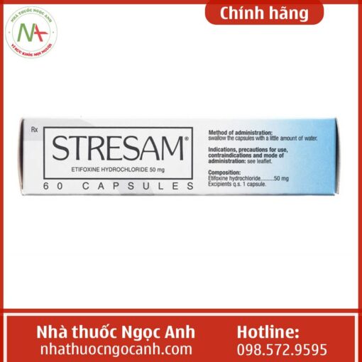 Thuốc Stresam 50mg uống bao lâu thì ngưng, giá bao nhiêu, mua ở đâu