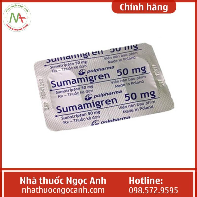 [CHÍNH HÃNG] Thuốc Sumamigren 50mg: Công dụng, liều dùng, giá bán
