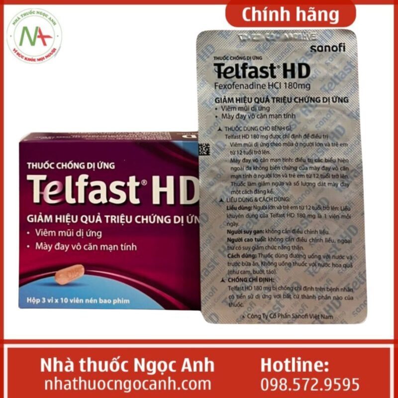 Thuốc Telfast HD 180mg có tác dụng gì, giá bao nhiêu, mua ở đâu