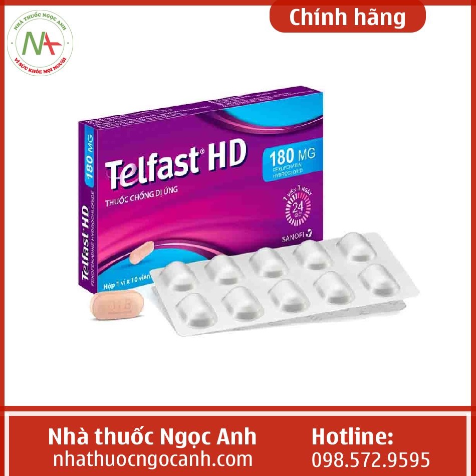 (chính hãng) thuốc Telfast HD 180mg có tác dụng gì?