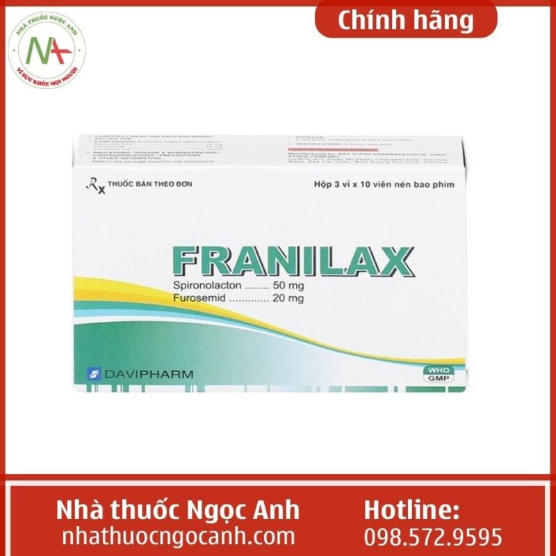 Thuốc Franilax là thuốc gì, uống trong bao lâu, giá bao nhiêu, mua ở đâu