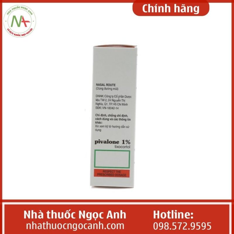 Tixocortol - Thuốc điều trị viêm trong miệng, mũi và cổ họng