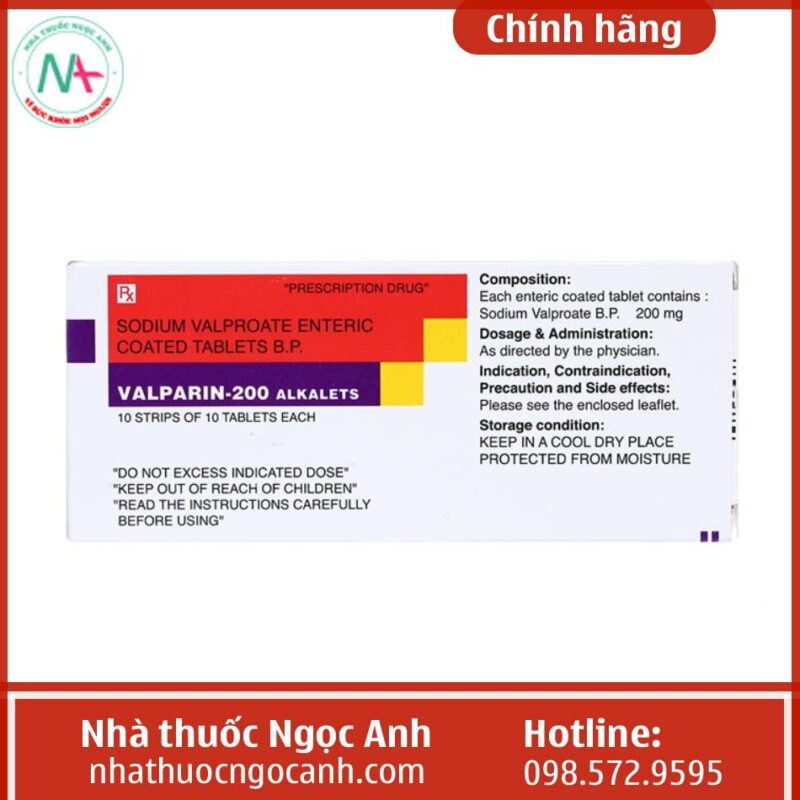 Thuốc Valparin-200 Alkalets là thuốc gì? Giá bao nhiêu? Mua ở đâu?