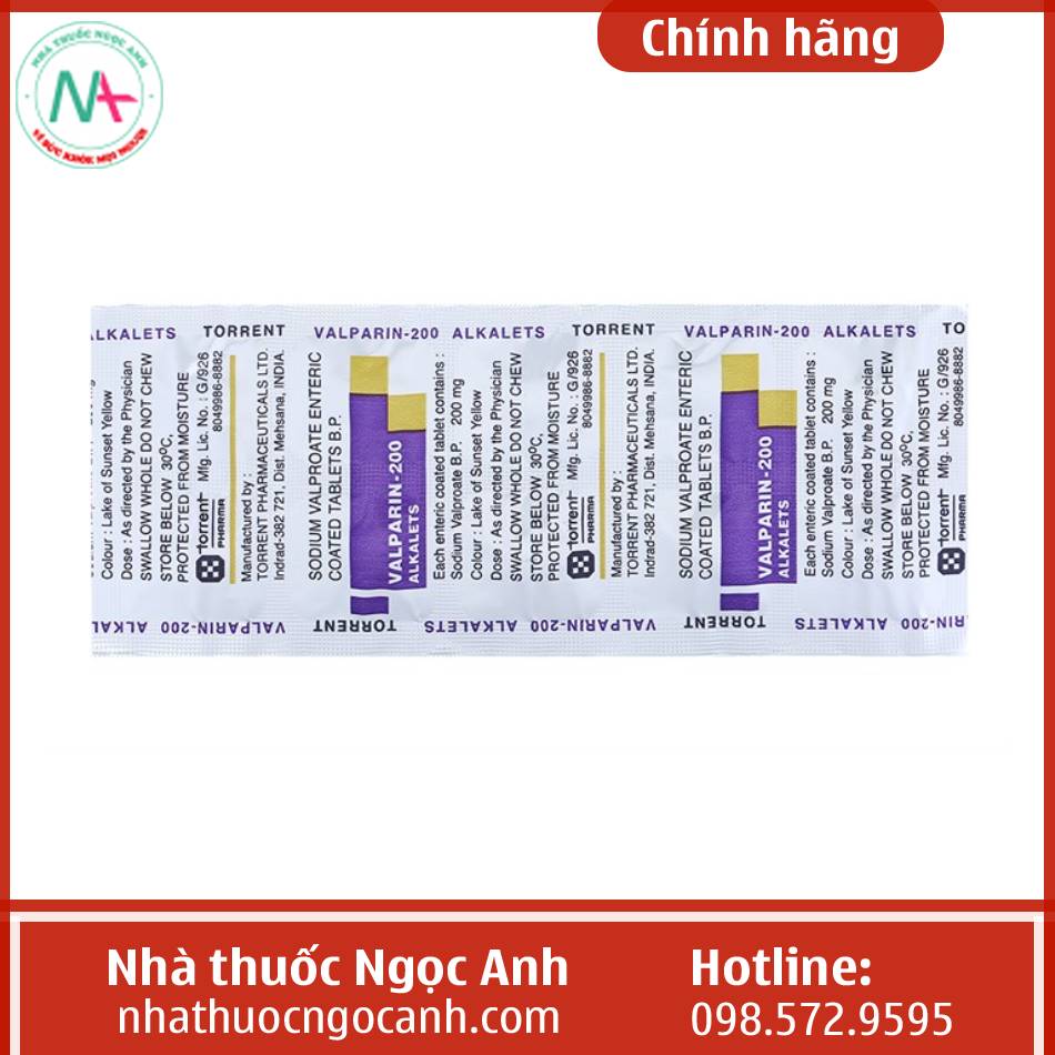 Thuốc Valparin-200 Alkalets là thuốc gì? Giá bao nhiêu? Mua ở đâu?