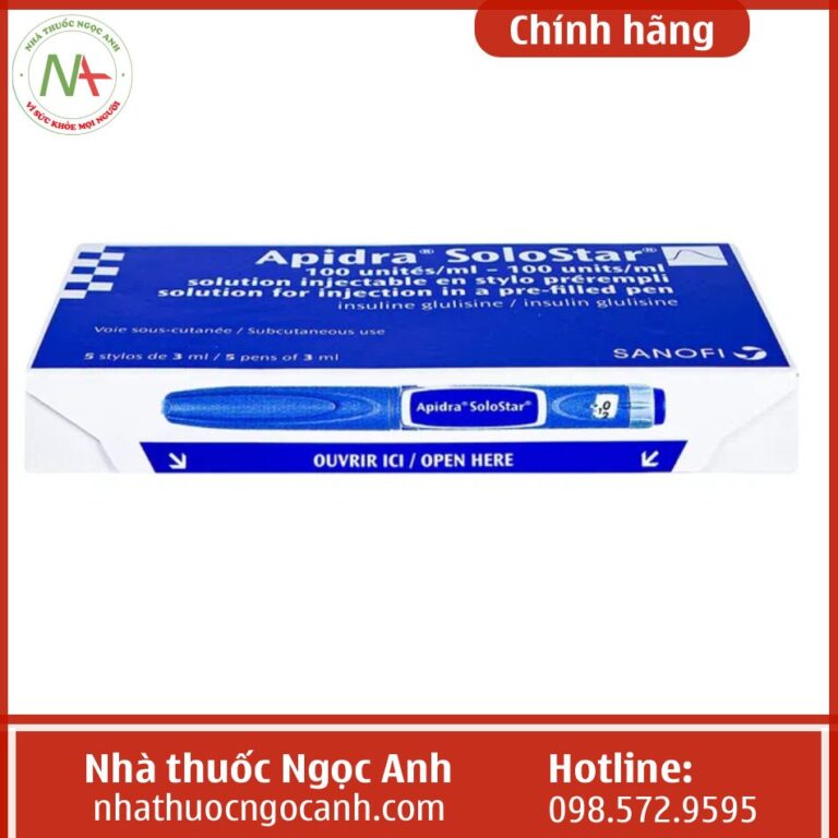 Thuốc Apidra Solostar 100IU/ml là thuốc gì, giá bao nhiêu, mua ở đâu?
