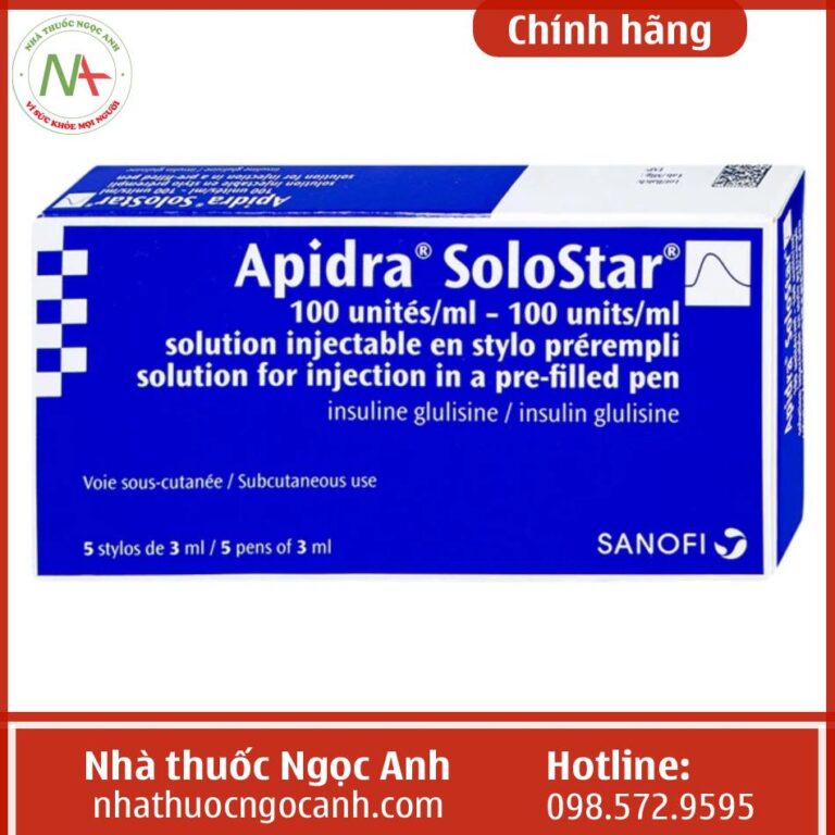 Thuốc Apidra Solostar 100IU/ml là thuốc gì, giá bao nhiêu, mua ở đâu?