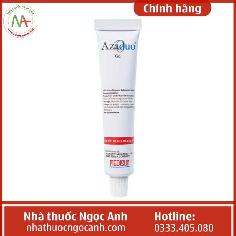Thuốc Azaduo Gel 15g có đẩy mụn không, giá bao nhiêu, mua ở đâu