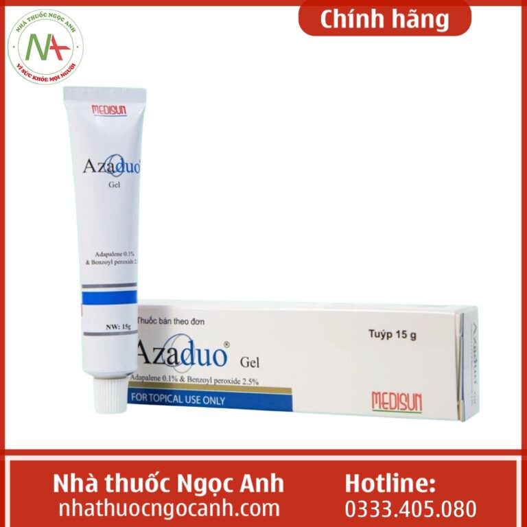 Thuốc Azaduo Gel 15g có đẩy mụn không, giá bao nhiêu, mua ở đâu