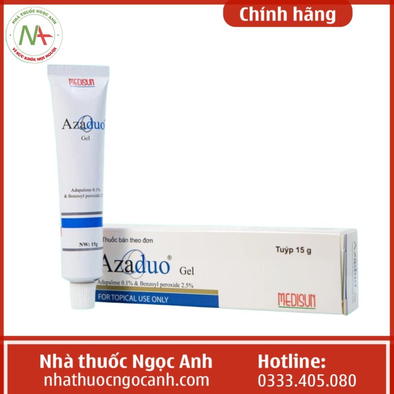 Thuốc Azaduo Gel 15g có đẩy mụn không, giá bao nhiêu, mua ở đâu
