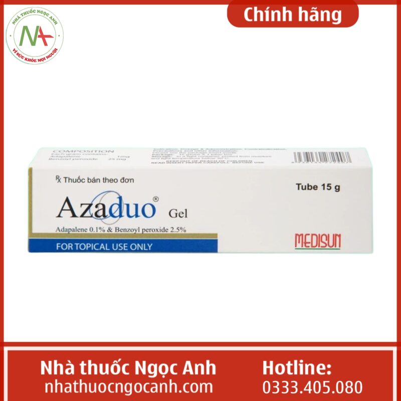 Thuốc Azaduo Gel 15g có đẩy mụn không, giá bao nhiêu, mua ở đâu