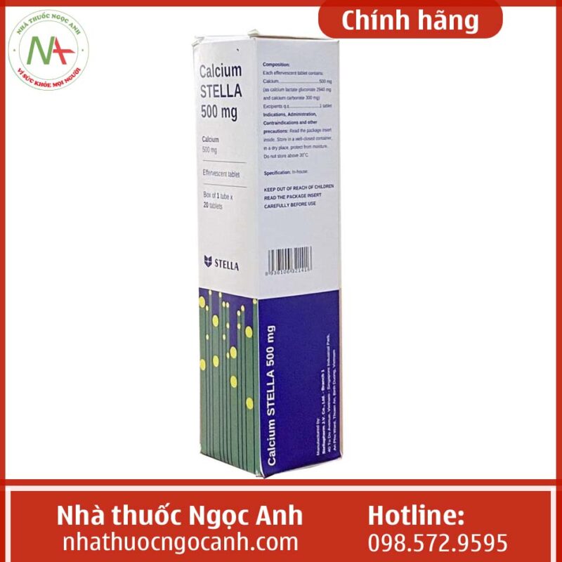 Thuốc Calcium Stella 500mg là thuốc gì, giá bao nhiêu, mua ở đâu
