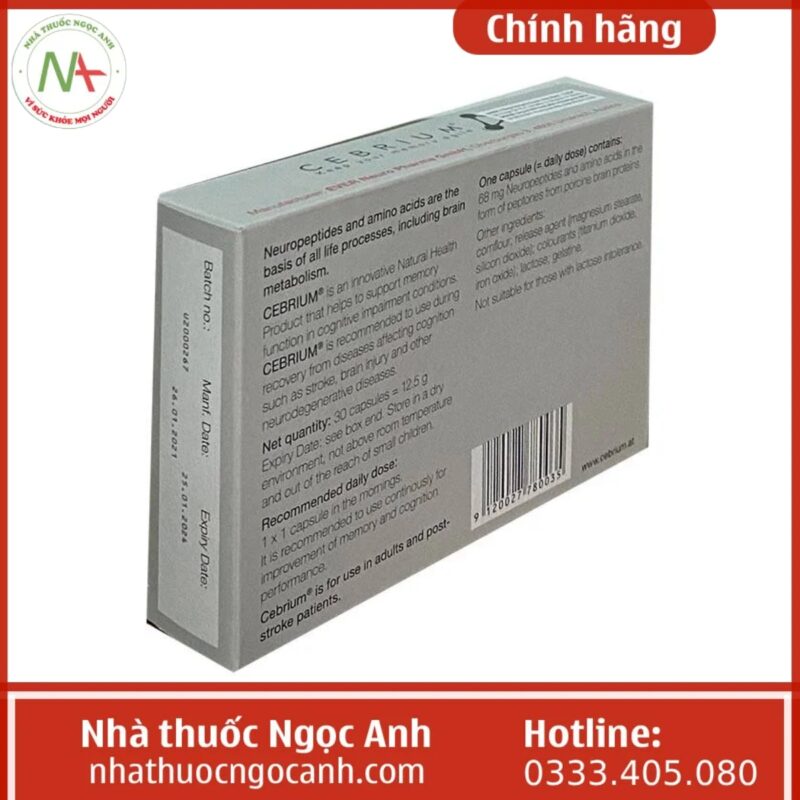 Thuốc Cebrium Ever Pharma là thuốc gì, giá bao nhiêu, mua ở đâu