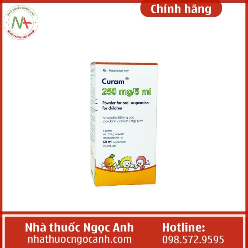[CHÍNH HÃNG] Thuốc Curam 250mg/5ml: Công dụng, liều dùng, giá bán