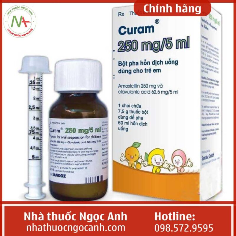 Thuốc Curam 250mg/5ml cách pha là gì, giá bao nhiêu, mua ở đâu
