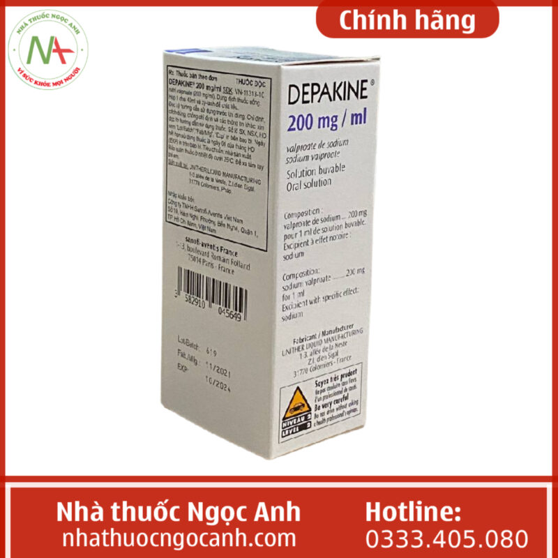 Thuốc Depakine 200mg/ml là thuốc gì, giá bao nhiêu, mua ở đâu?