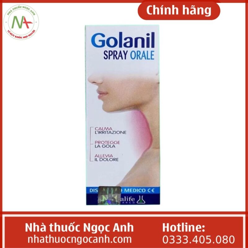 Thuốc Golanil Spray Orale 30ml chỉ định, giá bao nhiêu, mua ở đâu