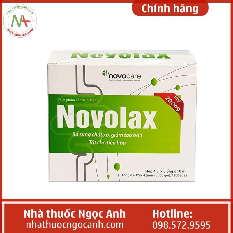 Novolax là thuốc gì, uống trước hay sau ăn, giá bao nhiêu, mua ở đâu