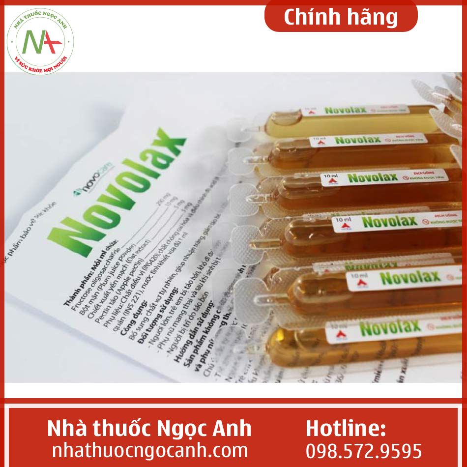 Thuốc Novolax 10ml giá bao nhiêu, liều dùng, uống trước hay sau ăn?
