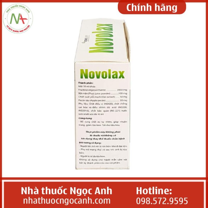Novolax là thuốc gì, uống trước hay sau ăn, giá bao nhiêu, mua ở đâu
