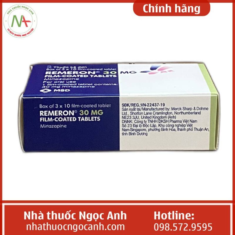 Thuốc Remeron 30mg có phải thuốc ngủ không, giá bao nhiêu, mua ở đâu
