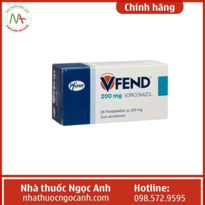 [CHÍNH HÃNG] Thuốc Vfend 200mg: Công dụng, liều dùng, giá bán.