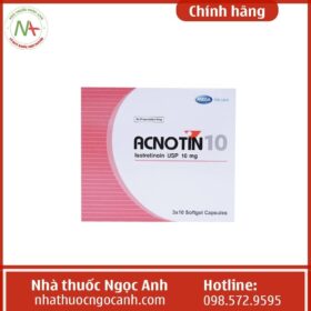 [ CHÍNH HÃNG ] Thuốc Acnotin 10mg công dụng, liều dùng, giá bán.