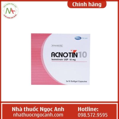 [ CHÍNH HÃNG ] Thuốc Acnotin 10mg công dụng, liều dùng, giá bán.