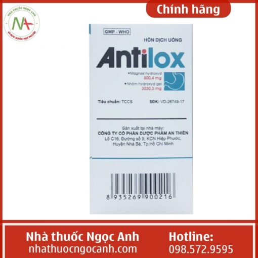 Thuốc Antilox 15g là thuốc gì, tác dụng gì, giá bao nhiêu, mua ở đâu
