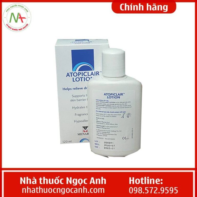 Thuốc Atopiclair Lotion 120ml là thuốc gì, giá bao nhiêu, mua ở đâu