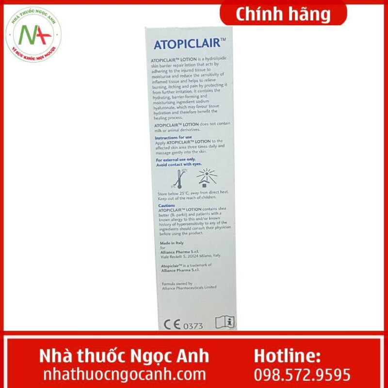Thuốc Atopiclair Lotion 120ml là thuốc gì, giá bao nhiêu, mua ở đâu