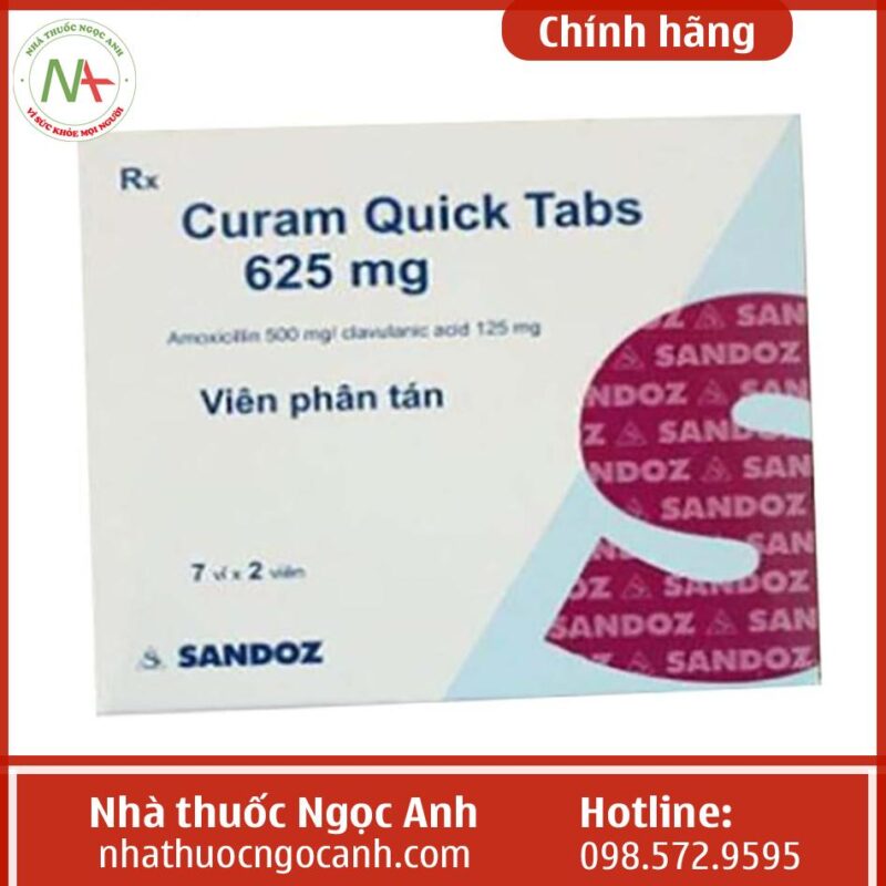 Thuốc Curam Quick Tabs 625mg dạng gì, mua ở đâu, giá bao nhiêu?