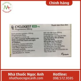 [ CHÍNH HÃNG ] Thuốc Cyclogest 200mg công dụng, liều dùng, giá bán