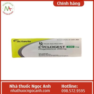 [ CHÍNH HÃNG ] Thuốc Cyclogest 200mg công dụng, liều dùng, giá bán