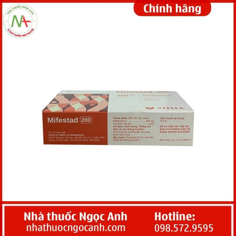 Thuốc Mifestad 200 là thuốc gì, công dụng, giá bao nhiêu, mua ở đâu
