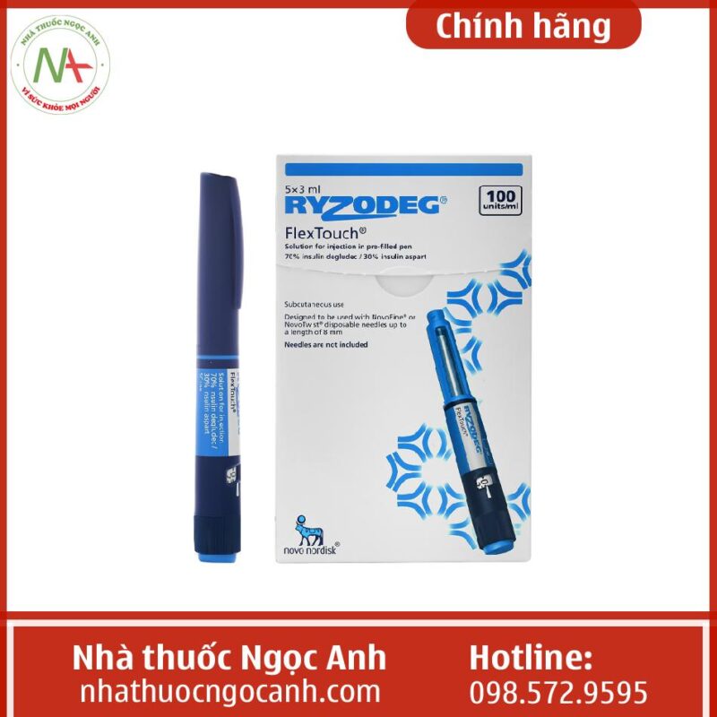Thuốc Ryzodeg FlexTouch 100U/ml cách dùng, giá bao nhiêu, mua ở đâu
